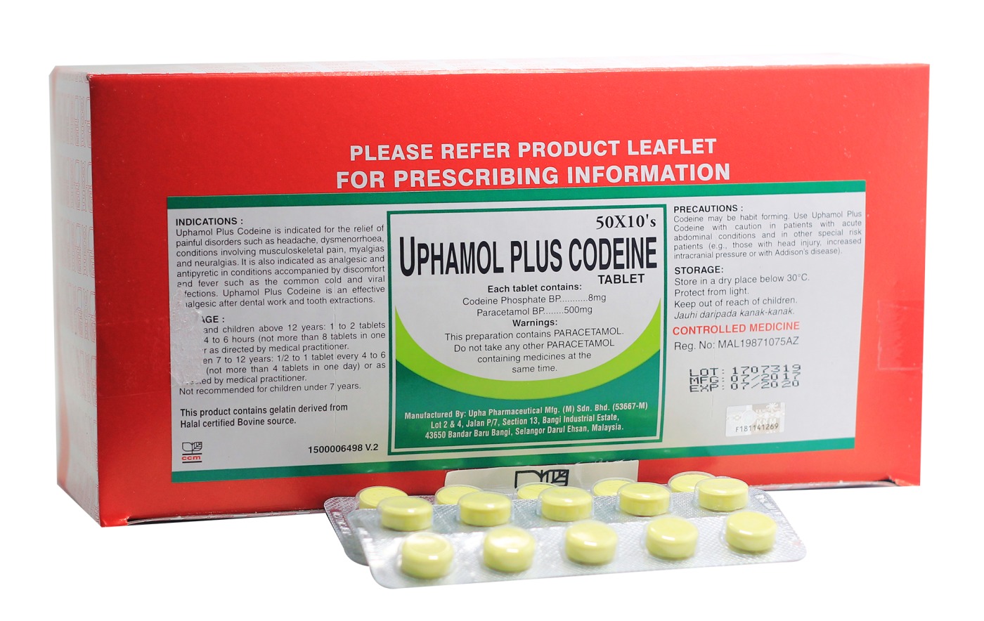 Uphamol Plus Codeine Tablet | Duopharma (M) Sendirian Berhad | CPHI Online