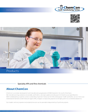 ChemCon Product list | ChemCon GmbH | CPHI Online