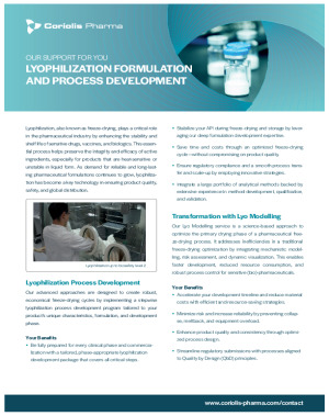 Coriolis Lyophilization Process Development and Lyo Modeling | CPHI Online
