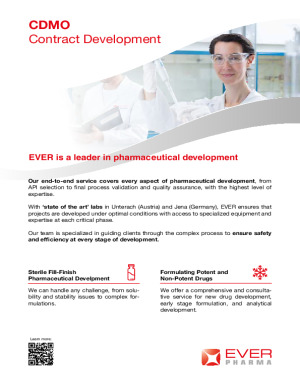 EVER CDMO: Contract Development | EVER Neuro Pharma GmbH | CPHI Online