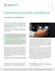 Leaflet Leachable&Extractable | LABANALYSIS | CPHI Online