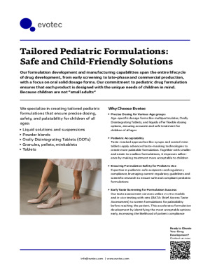 Pediatric Drug Development Formulation | Evotec | CPHI Online