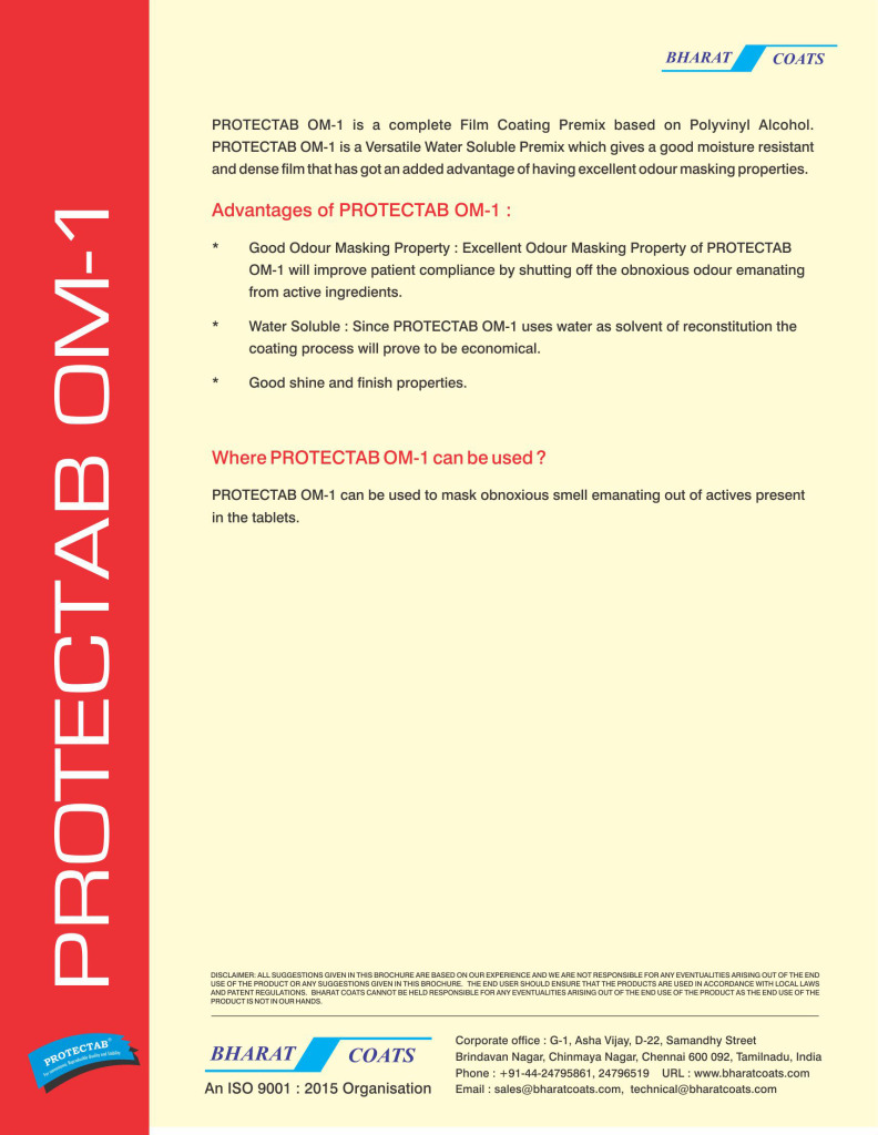 PROTECTAB OM-1 | Bharat Coats | CPHI Online