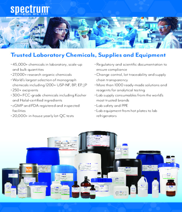 About Spectrum Chemical Mfg. Corp. | CPHI Online