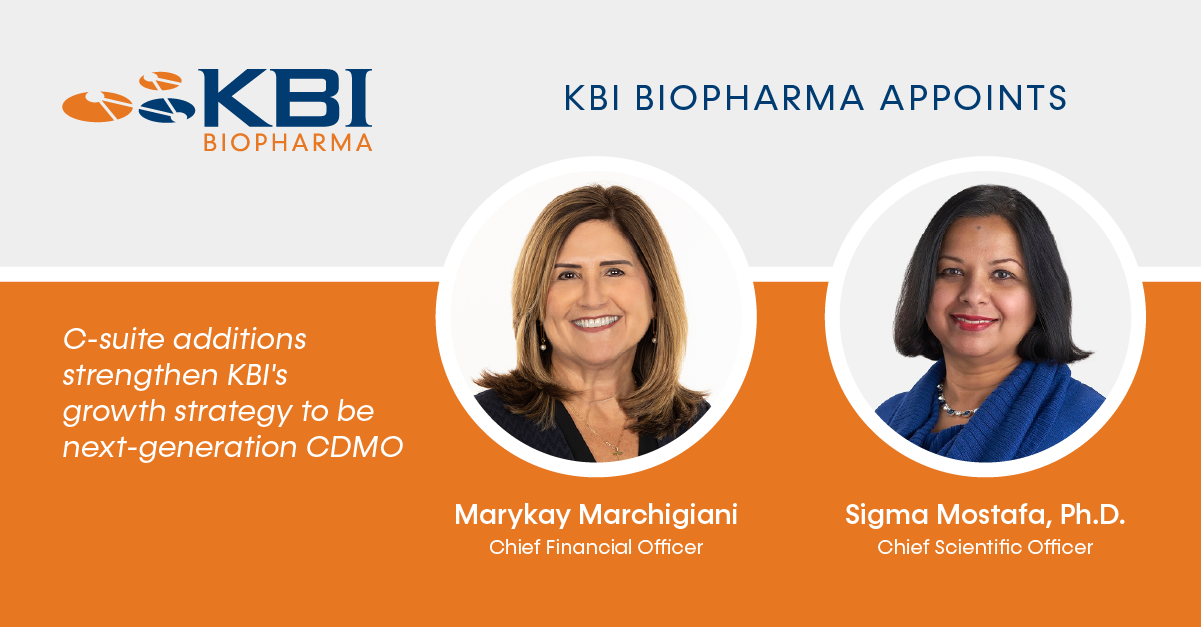 KBI Appoints Marykay Marchigiani CFO and Sigma Mostafa,... | CPHI Online