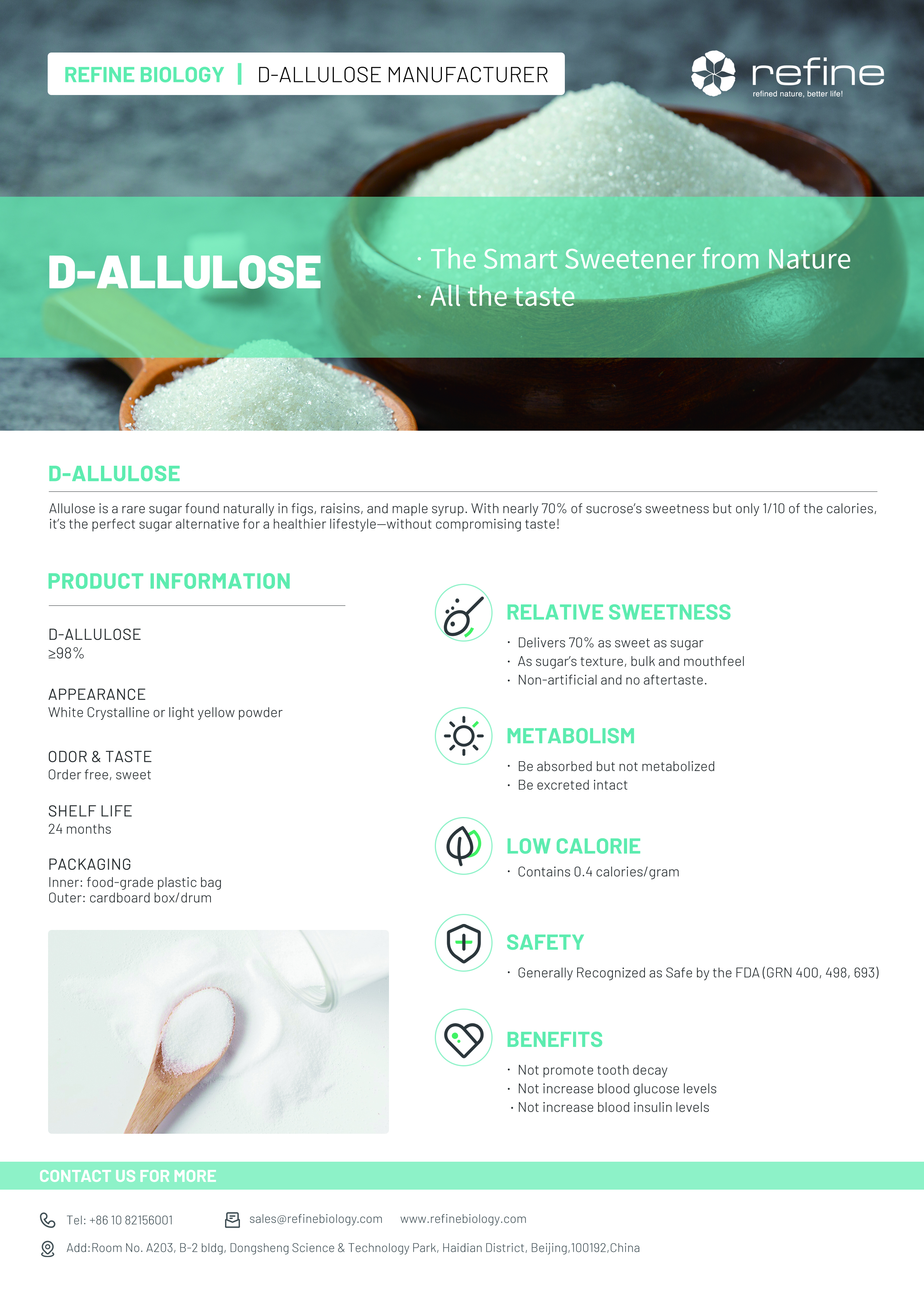Allulose | Yangling Refine Biology Co., Ltd | CPHI Online