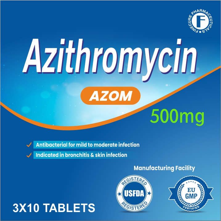 Azithromycin Tablets - Azom | Finecure Pharmaceuticals Ltd | CPHI Online