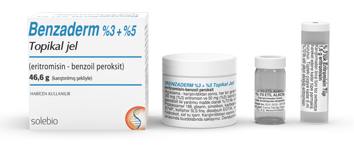 BENZADERM (erythromycin + benzoyl peroxide) %3 + %5 TOPICAL GEL | CPHI ...