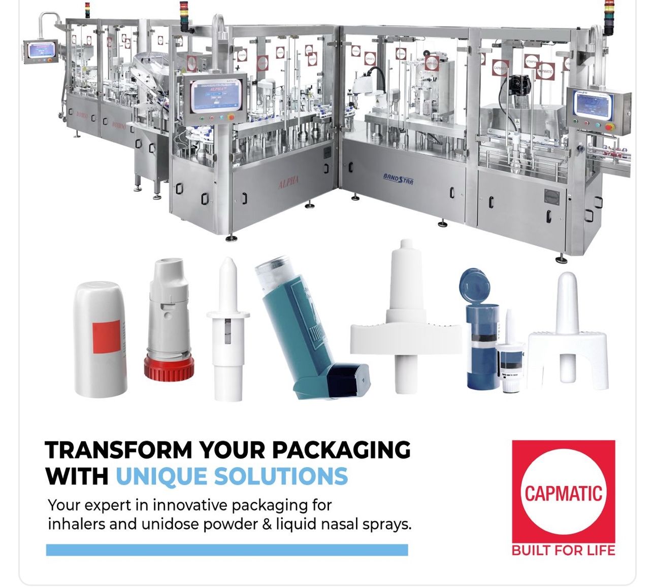 CAPMATIC UNIQUE CUSTOM BUILD PACKAGING SOLUTIONS | CPHI Online