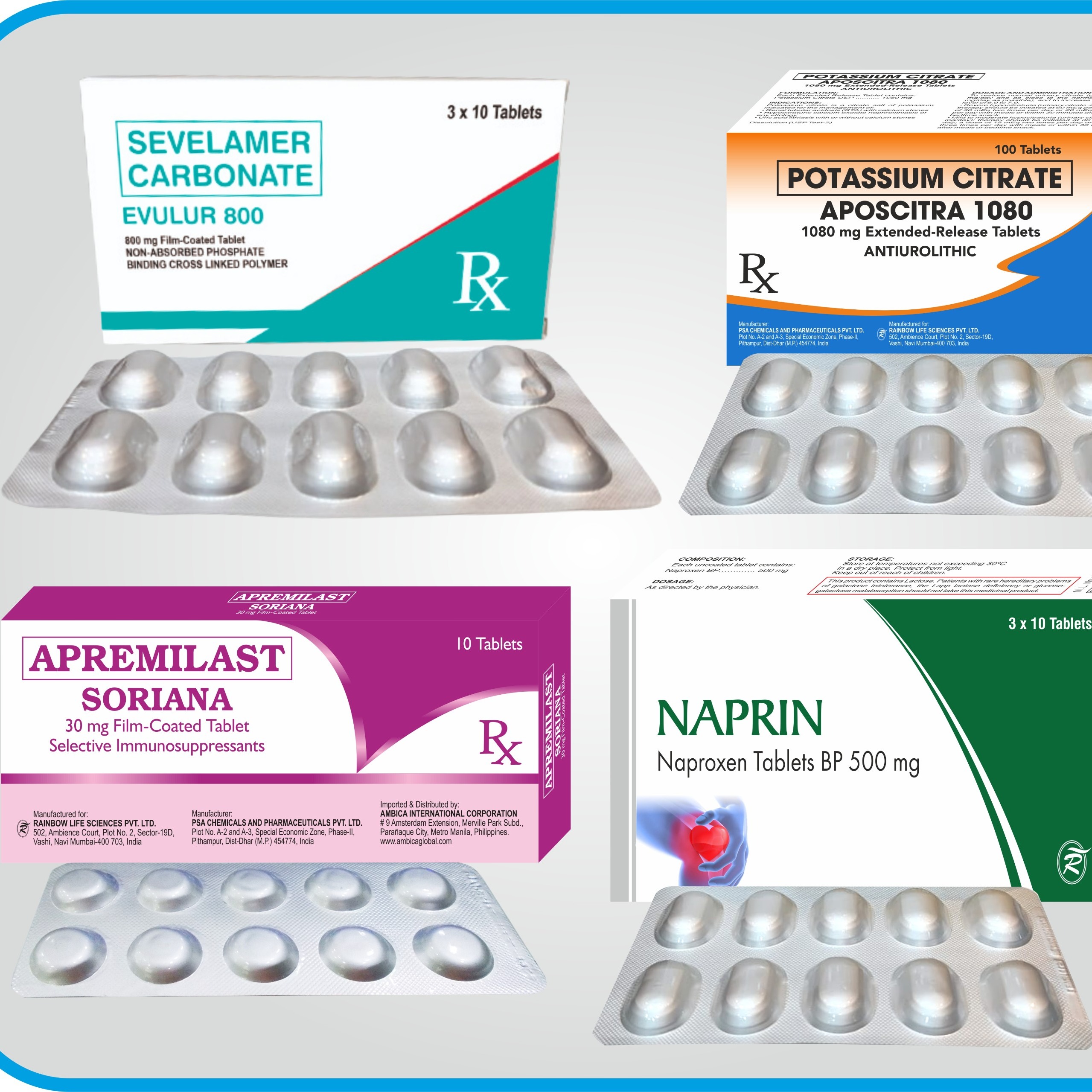 Cardiovascular • Pain Management • Tuberculosis • Anti-Bacterial • Anti-Allergic • Analgesic ...