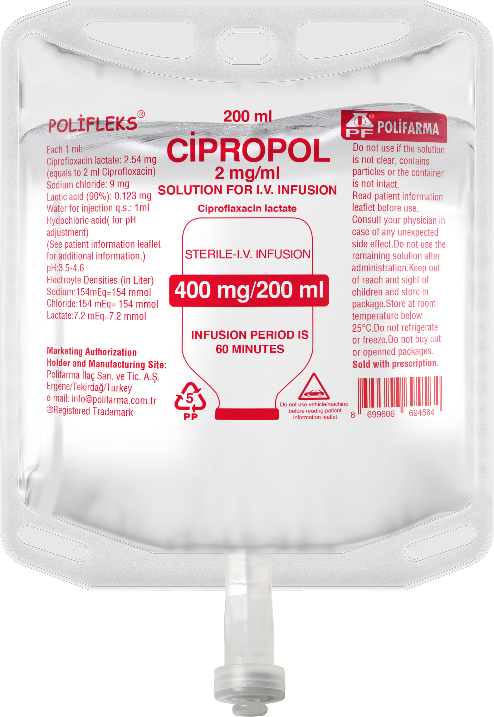 CİPROPOL 2 MG/ML SOLUTION FOR I.V. INFUSION | Polifarma | CPHI Online