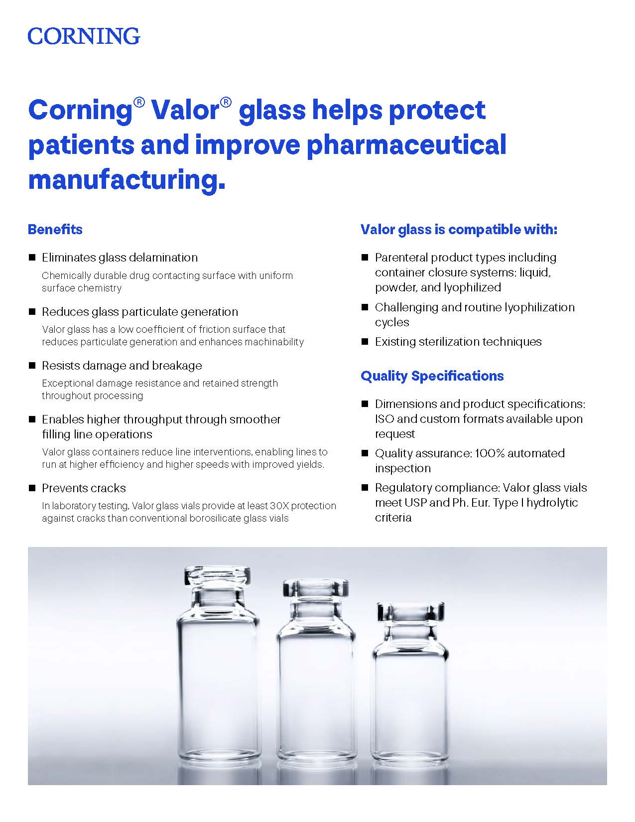 Corning® Valor® Vials | Corning Inc. | CPHI Online