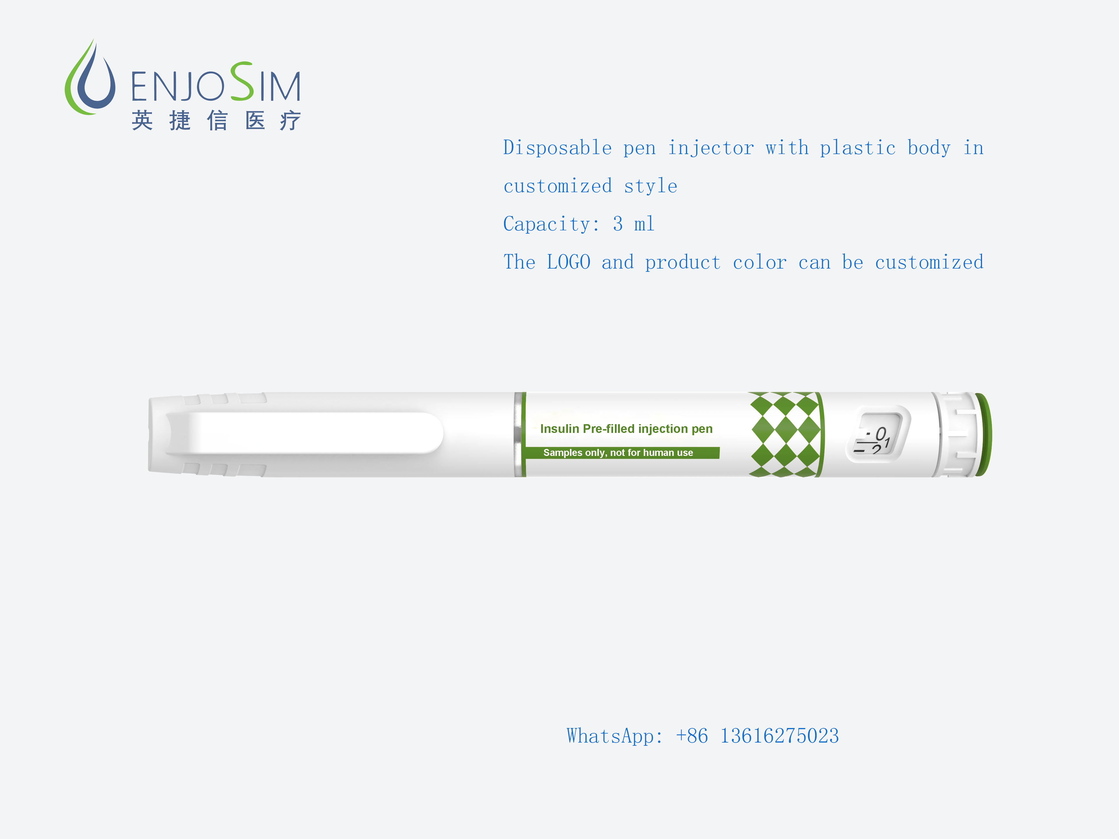 Disposable insulin pen with plastic body in customized style | CPHI Online