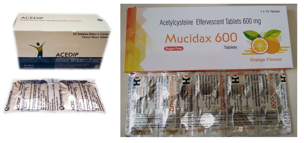 Effervescent Tablets & Sachets - Acetylcysteine, Multivitamins with ...
