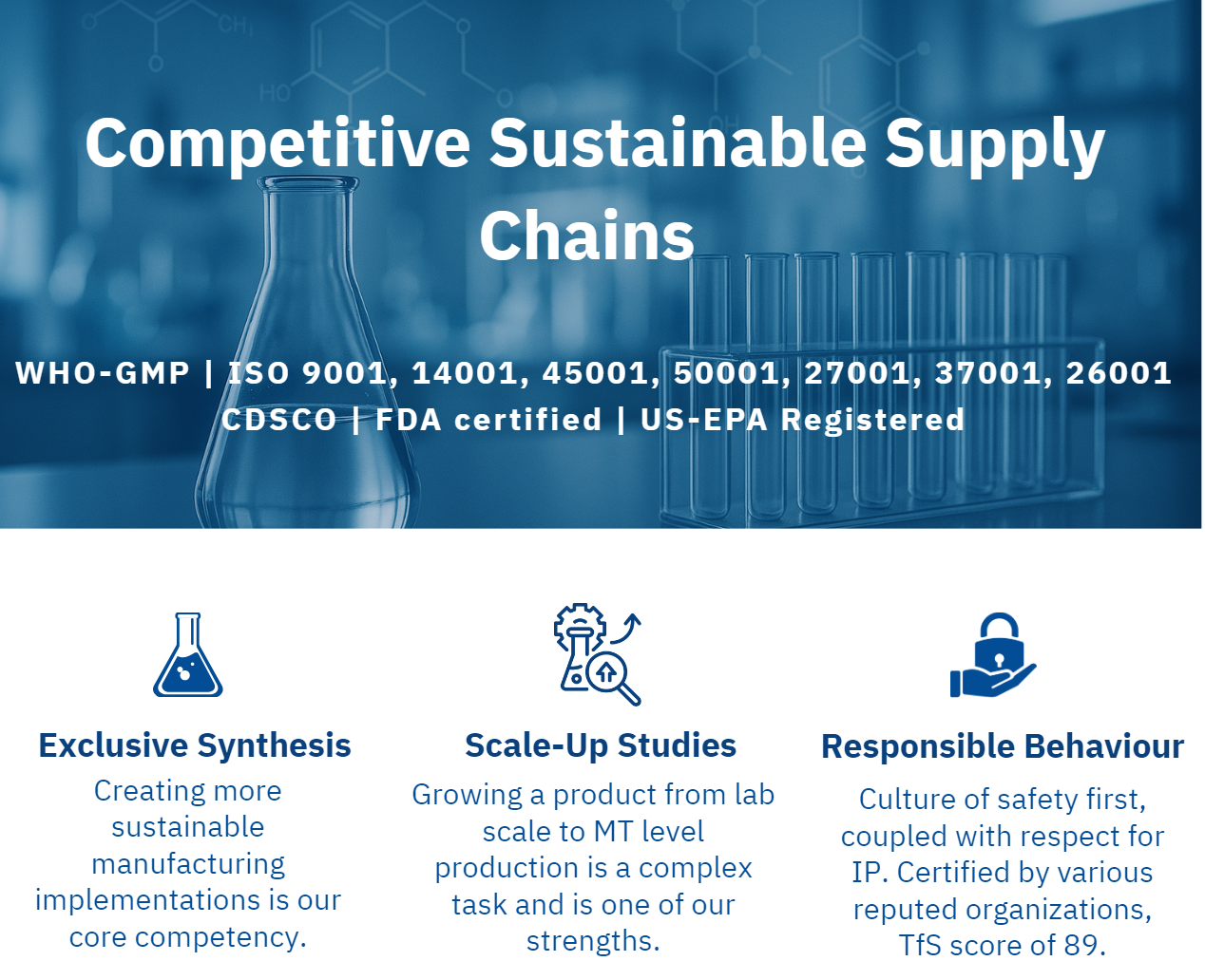 Exclusive Manufacturing (CMO) Services (Kilo/MT – Non GMP) | CPHI Online