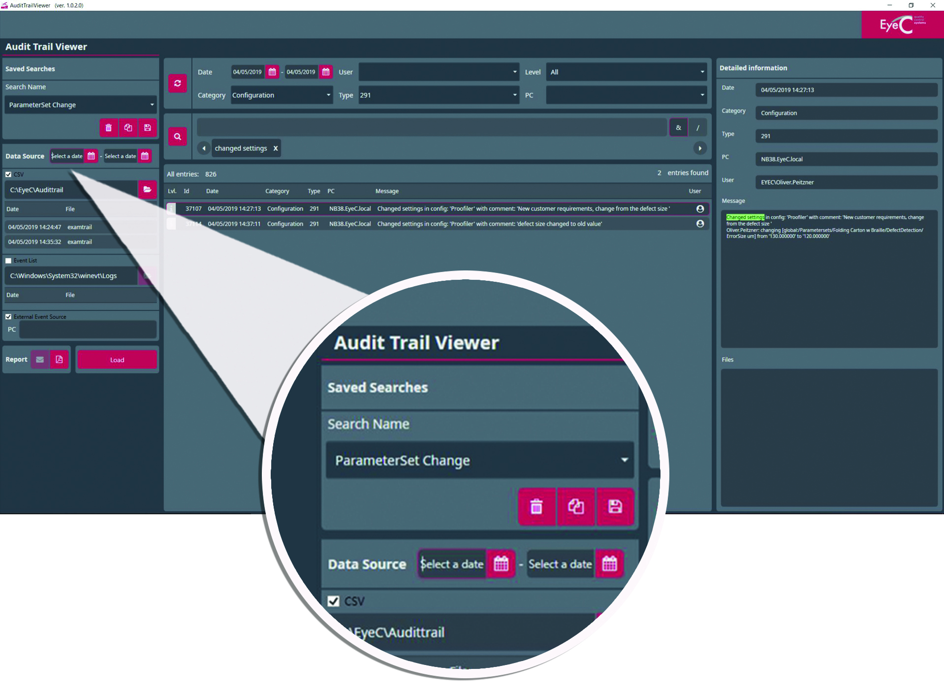 EyeC Audit Trail Viewer | EyeC GmbH | CPHI Online