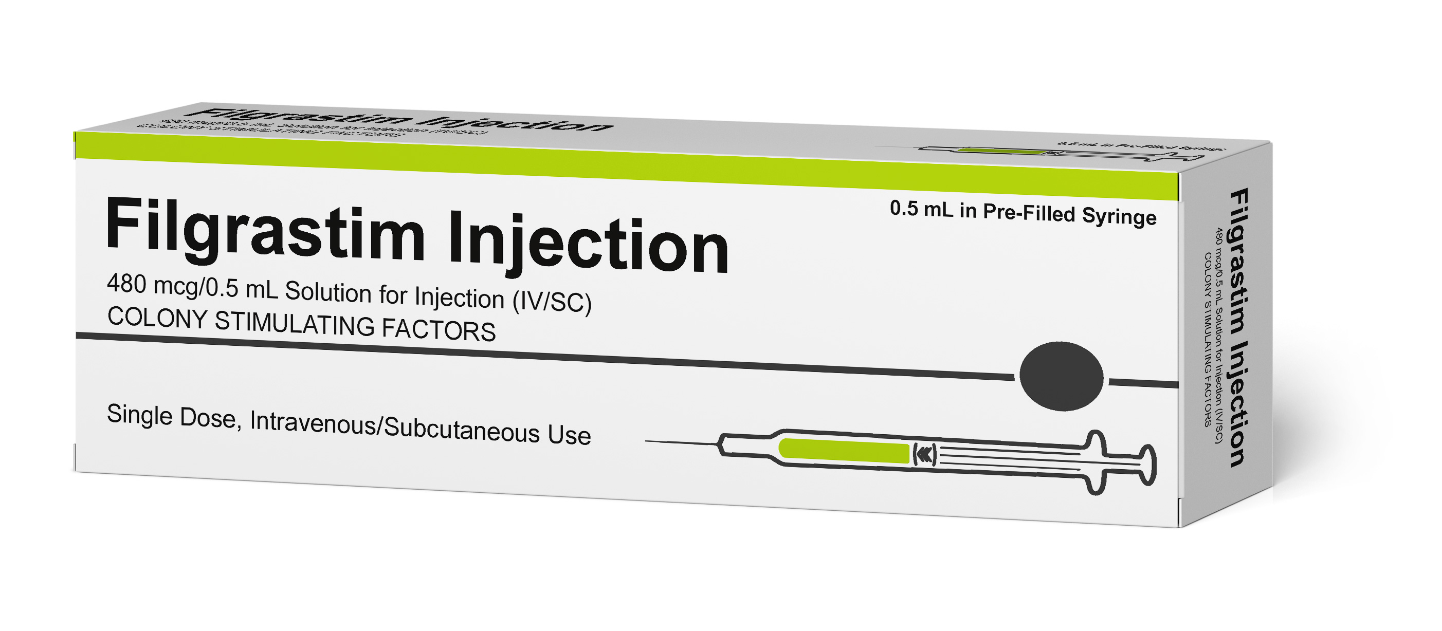 FILGRASTIM SOLUTION FOR INJECTION (PRE-FILLED SYRINGE) 480 MCG/0.5 ML ...