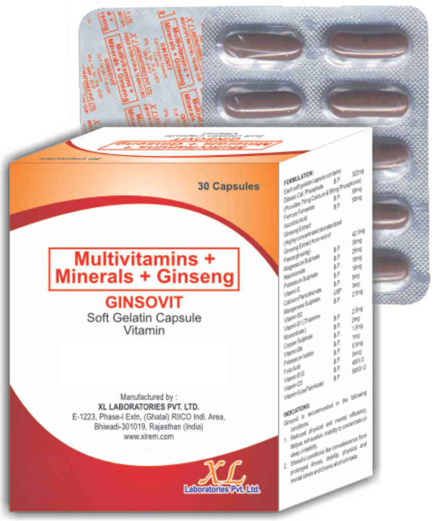 Ginsovit | XL LABORATORIES PVT LTD | CPHI Online