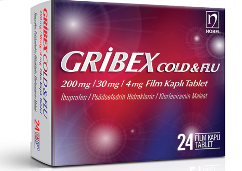 Gribex Cold & Flu (Ibuprofen, Pseudoephedrine HCI, Chlorpheniramine ...