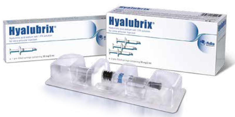 Hyalubrix 30 mg/ 2 ml, Hyaluronic acid sodium salt 1.5% solution (30 mg ...