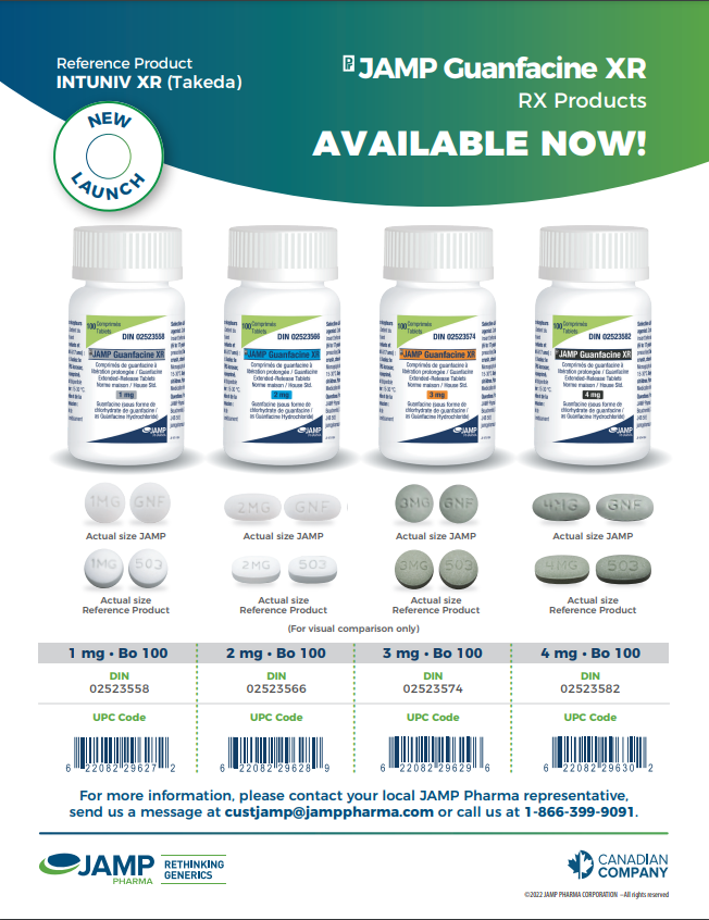 JAMP Guanfacine XR JAMP Pharma CPHI Online