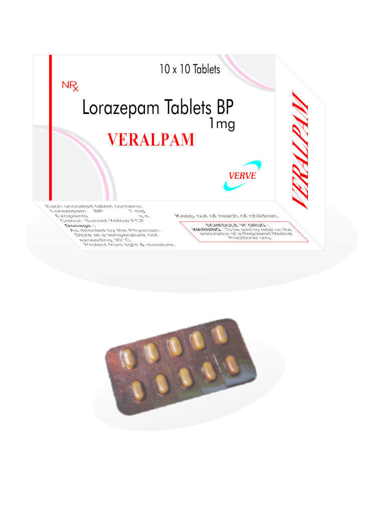 LORAZEPAM TABLET 1MG & 2MG | Verve Human Care Laboratories | CPHI Online
