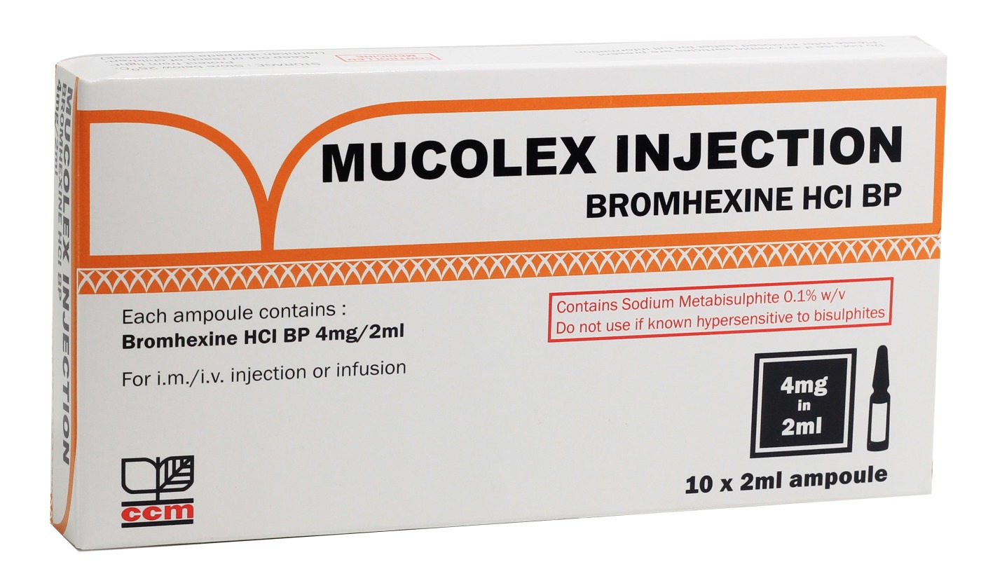 Mucolex Injection 4mg/2ml | Duopharma (M) Sendirian Berhad | CPHI Online