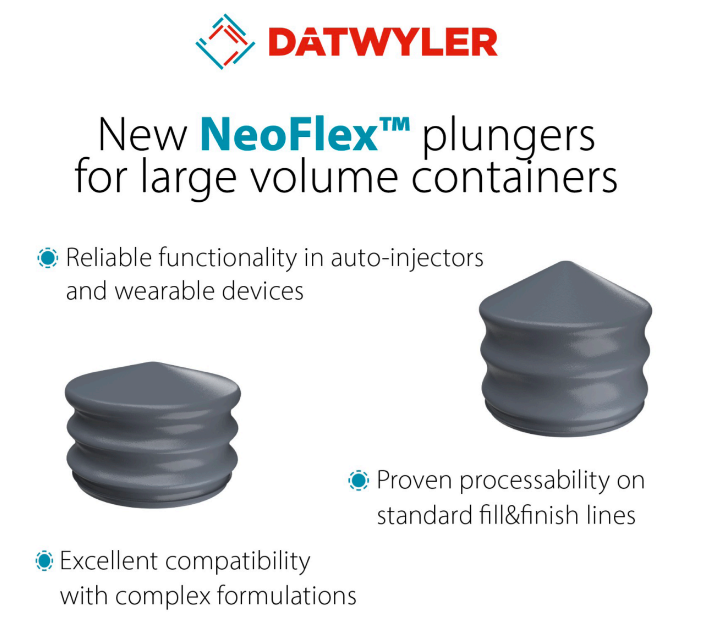 NeoFlex large volume plungers | Datwyler | CPHI Online