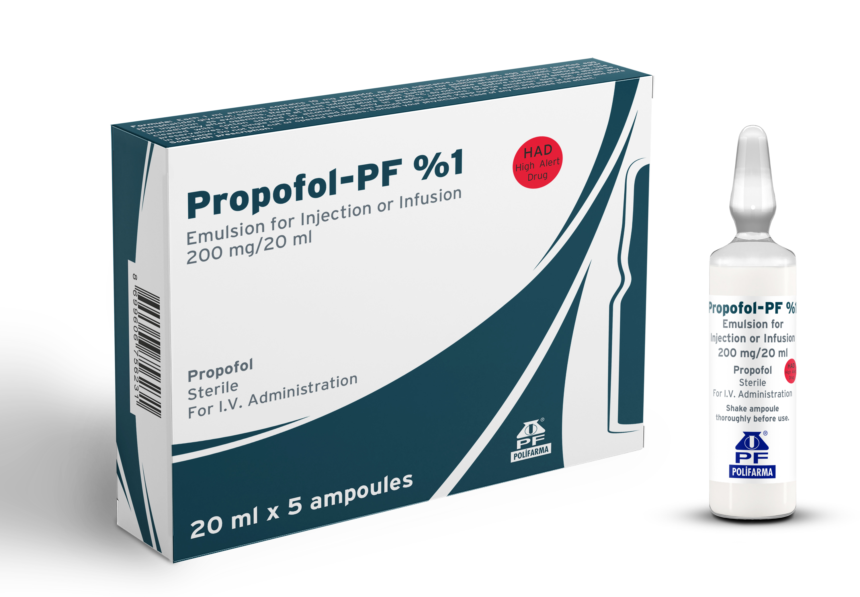 PROPOFOL-PF %1 200 mg/20 ml I.V. Emulsion for injection/infusion | CPHI ...