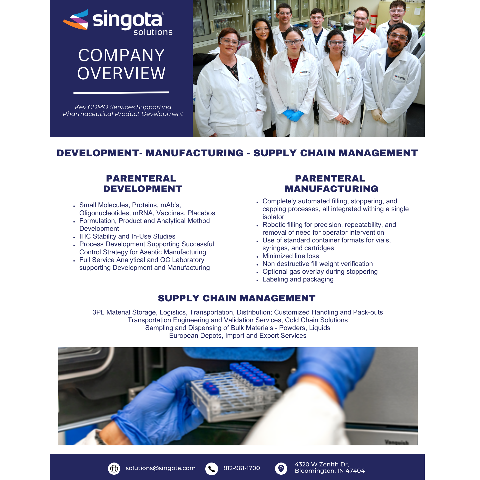 Singota Solutions Overview | Singota Solutions | CPHI Online
