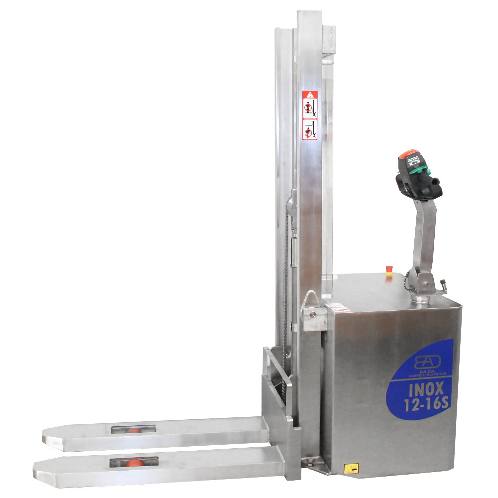 STAINLESS STEEL ELECTRICAL STACKER | BADA MATERIAL HANDLING | CPHI Online