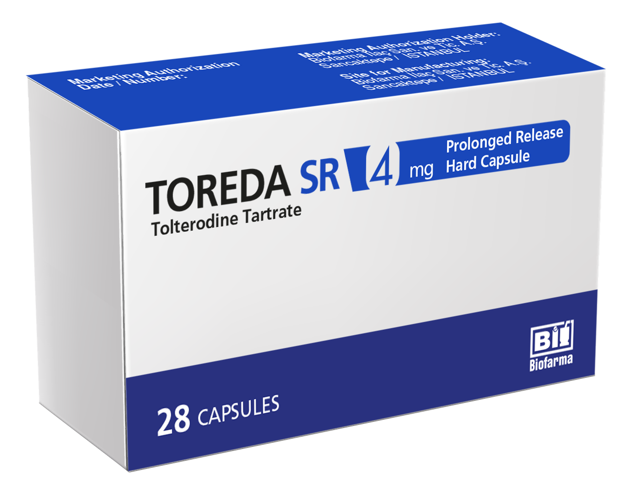 Toreda (Tolterodine) | BIOFARMA ILAC SAN. VE TIC A.S. | CPHI Online