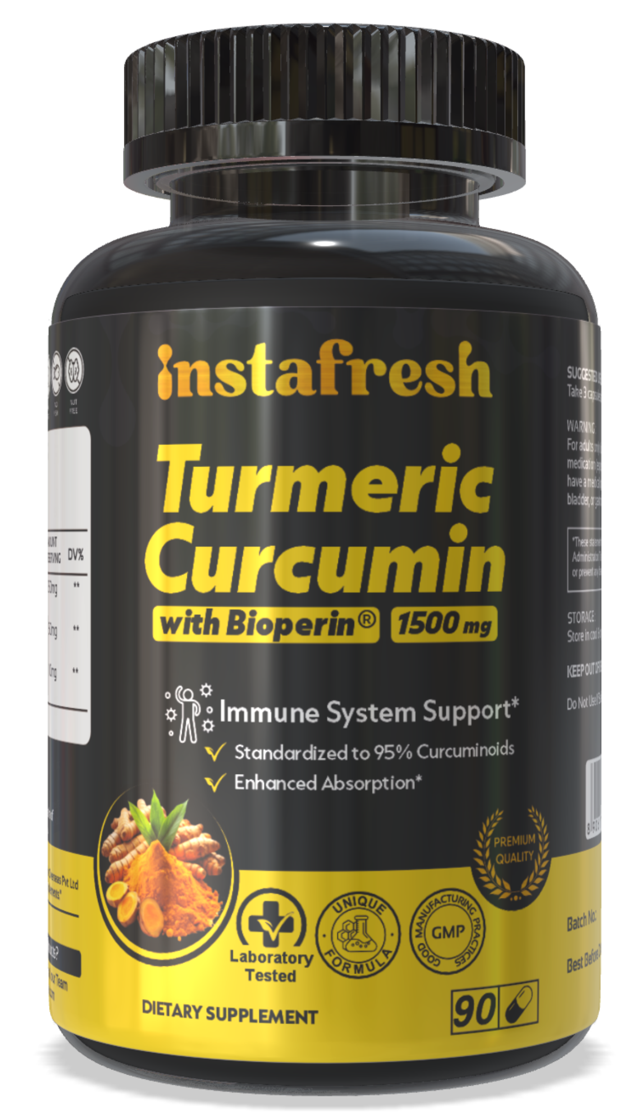 Turmeric Curcumin with Bioperin 1500 mg | CPHI Online