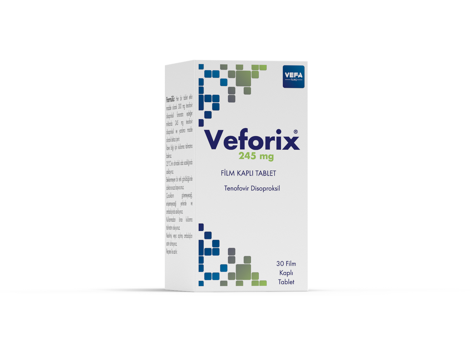 Veforix 245 mg Film Tablet 30tabs. | Vefa Ilac | CPHI Online