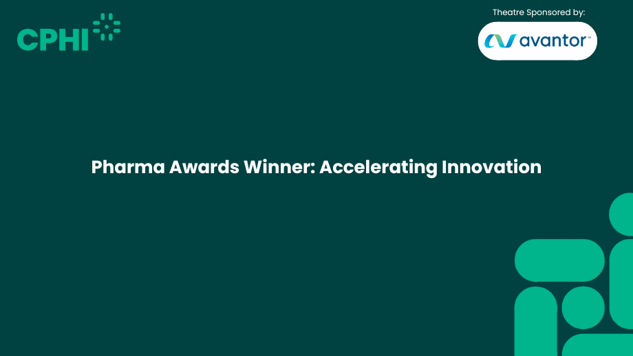 Pharma Awards Winner - KinetiSol(™) Technology | Avantor | CPHI Online